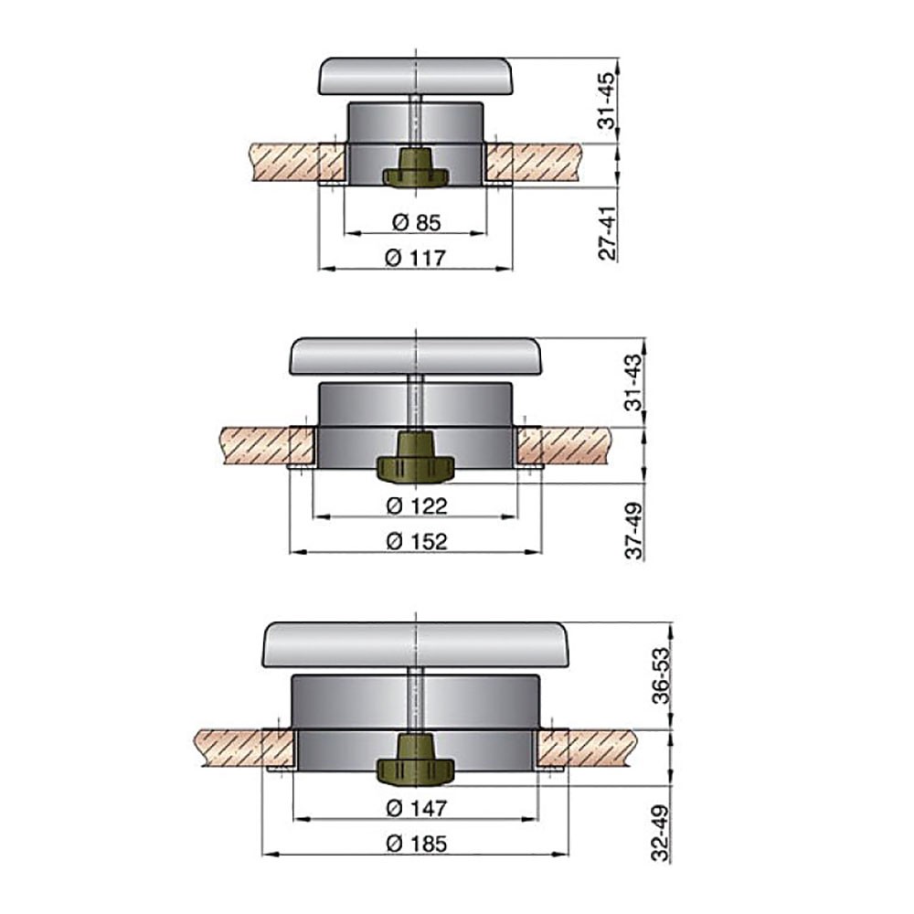 マッシュルーム型ベンチレーター 600768 183mm VETUS(ヴィータス)｜ネオネットマリン通販