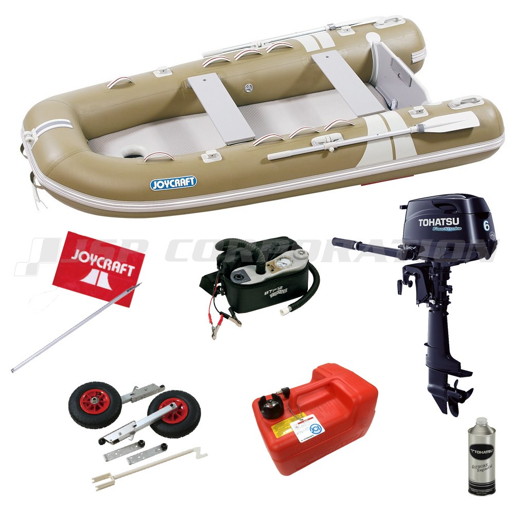 JCM-325 期間限定特別セット2018 トーハツ6馬力船外機/エンジン架台なし 予備検査付/アースブラウン 4人乗り JOYCRAFT(ジョイクラフト)｜ネオネットマリン通販