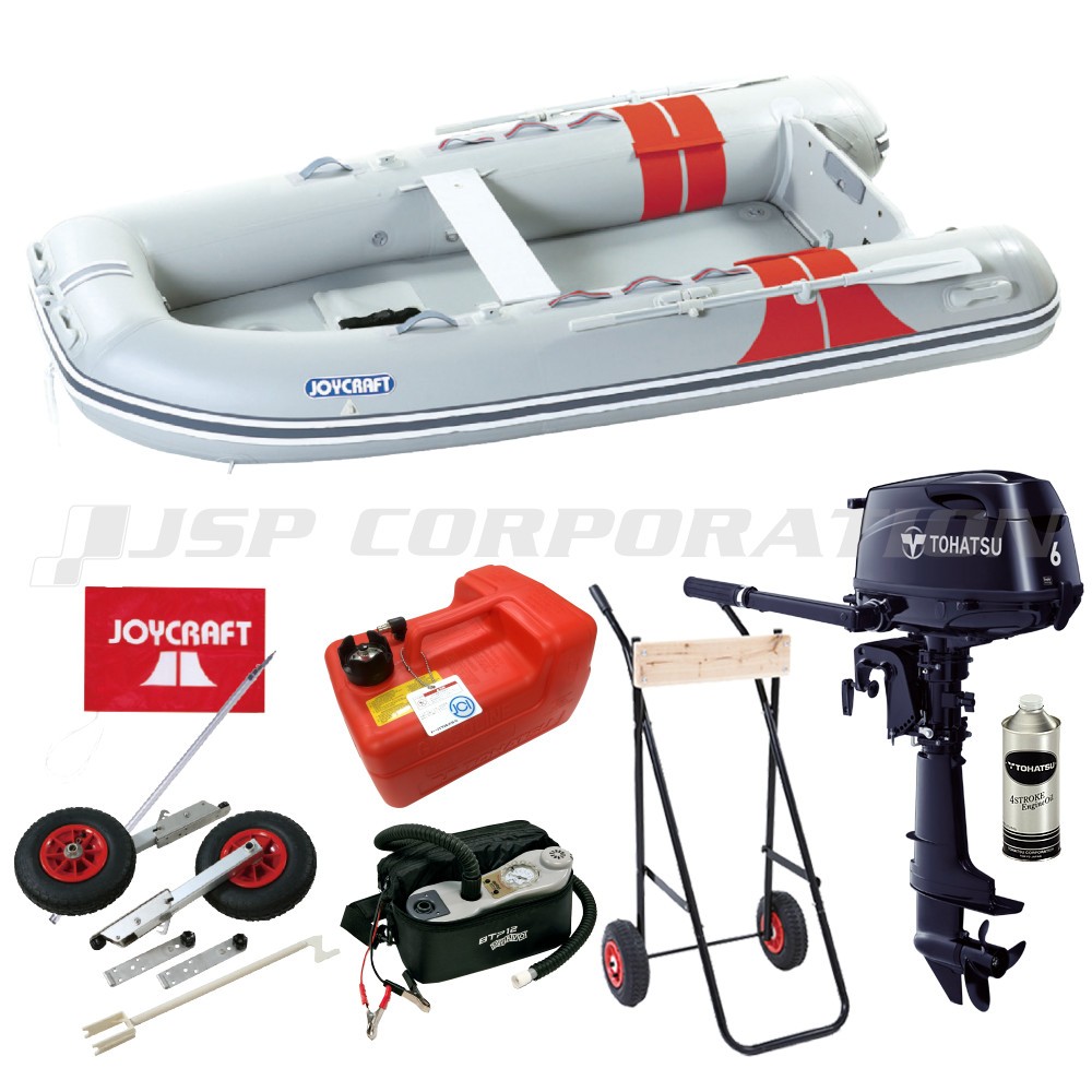 JEX-340 期間限定特別セット2019 トーハツ6馬力船外機 予備検査付き エンジン架台付き 6人乗り JOYCRAFT(ジョイクラフト)｜ネオネットマリン通販